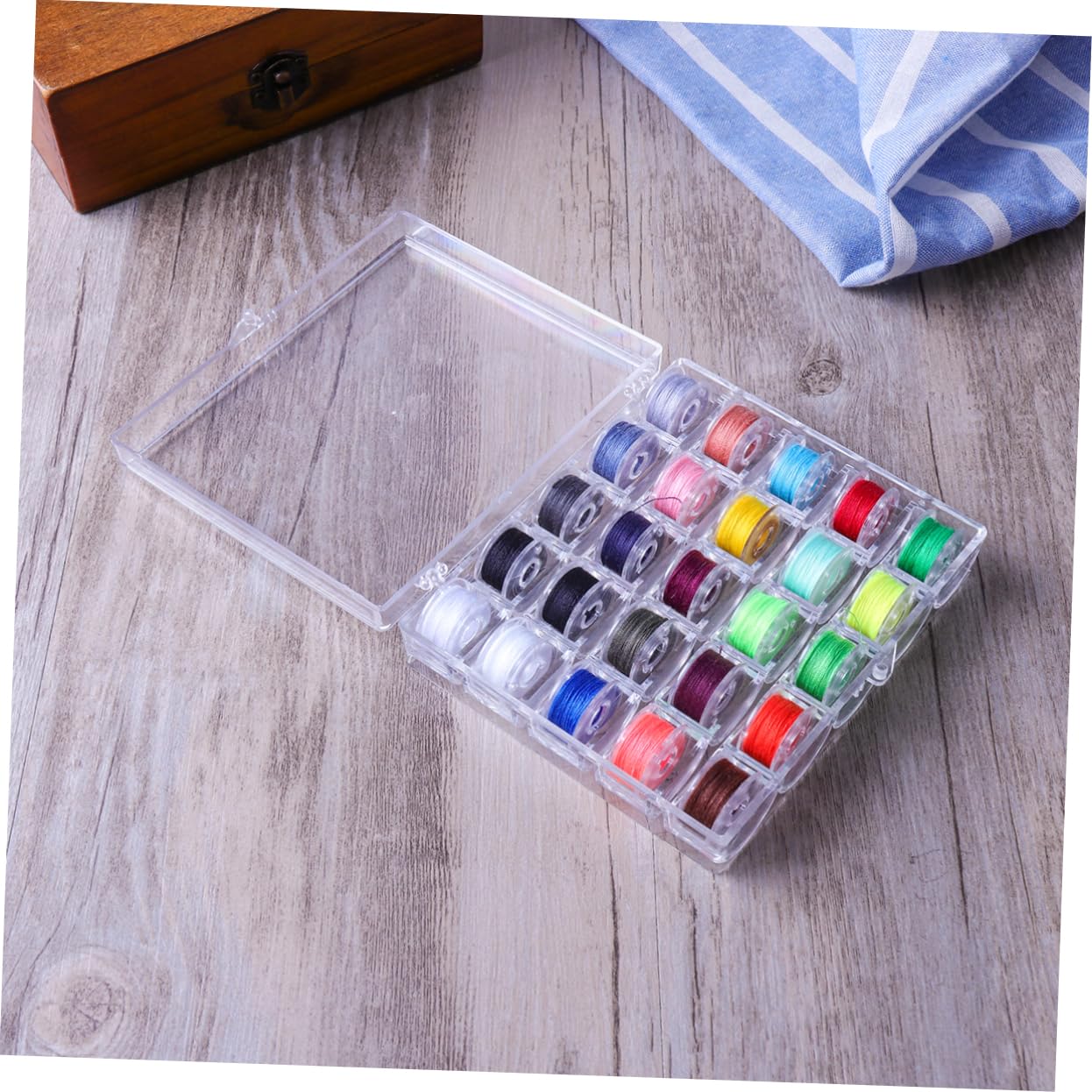 TEHAUX Home Sewing Machines 25 Pcs Bobbin Case Bobbin Winder Bobbin Thread Bobbin Storage Bobbin Holder High Speed Home Sewing Machine
