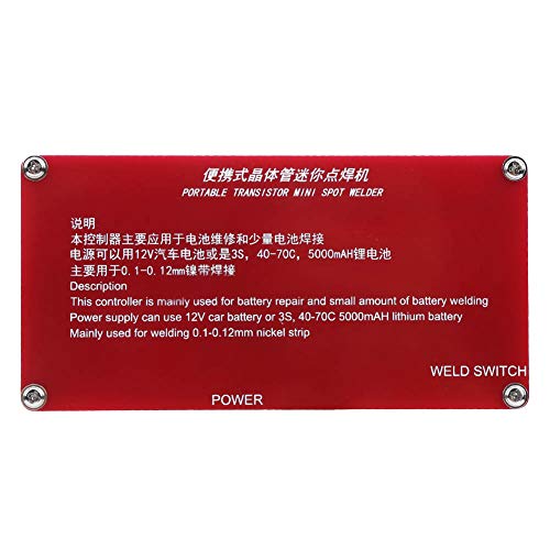 Mini Spot Welder Machine, Portable Transistor Lithium Battery for Capacitor, Welding Tools, with Automatic Welding Mode, Single Chip Microcomputer Control and LCD Display Screen