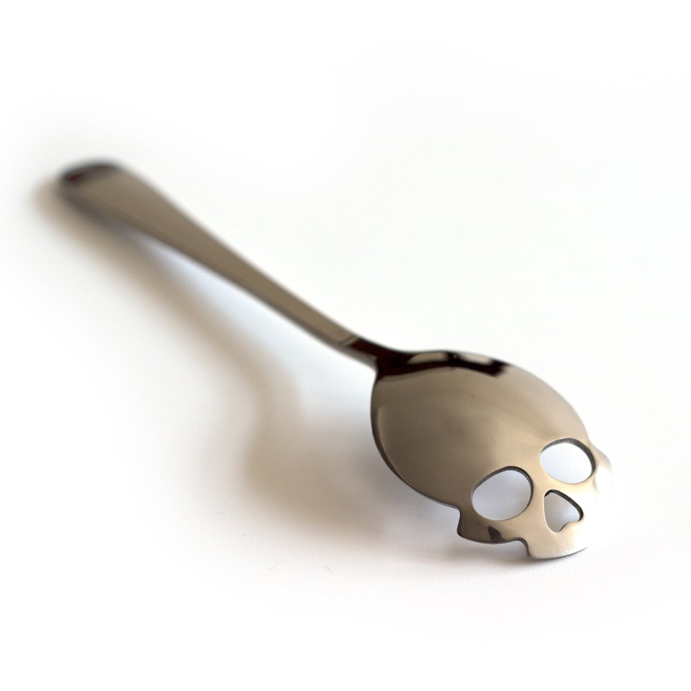 Suck UK Tea Stainless Steel Coffee ea Accessories for Spooky Home Gothic Skull Decor, Mini Spoons Or Kitchen Spoons, Kitchen Gifts & Goth Gifts