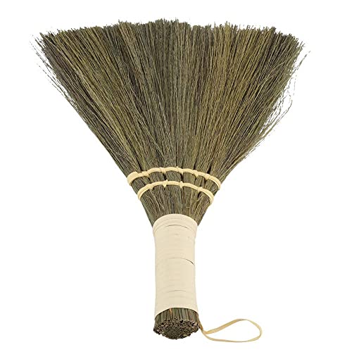 Mini Straw Broom, Straw Braided Small Broom Little Broom, Whisk Sweeping Hand Handle Broom, Soft Handmade Broom, Household Hand Brooms Supplies for Dustpan Indoor-Outdoor