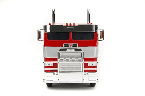 Transformers Rise of The Beast 1:24 Optimus Prime w/Robot On Chassis Die-Cast Car, Toys for Kids and Adults