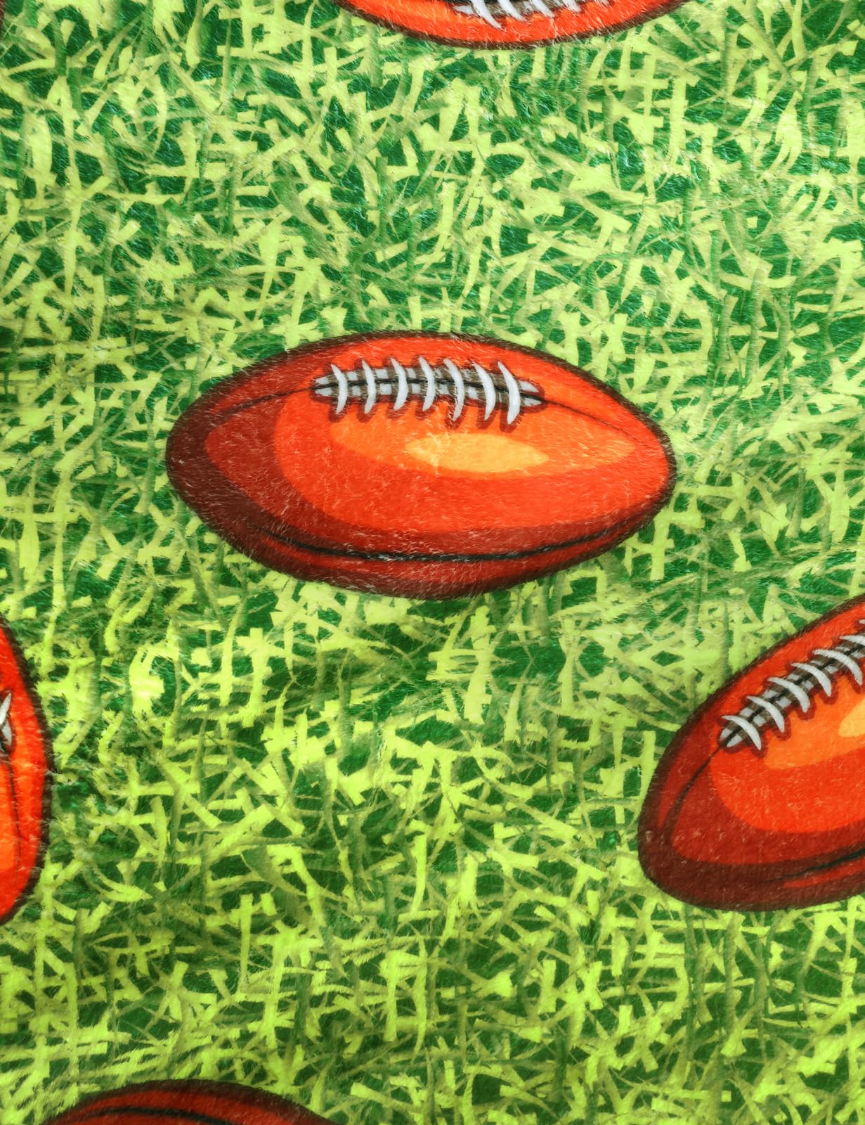 Vicimi Football Blanket for Boys Double Sided Pattern Throw Soft Flannel Footballs Gift Decor for Birthday Graduation Christmas Thanksgiving 50"x60"
