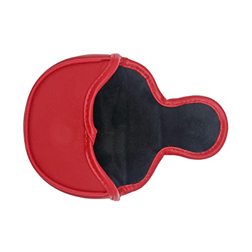 HISTAR Pebble Beach Magnetic Closure Golf Small Mallet Shaped Putter Cover for Scotty Cameron (Red)