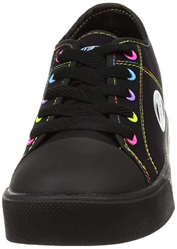 HEELYS Girl's Classic X2 (Little Kid/Big Kid/Adult) Black/Rainbow Logo 13 Little Kid M