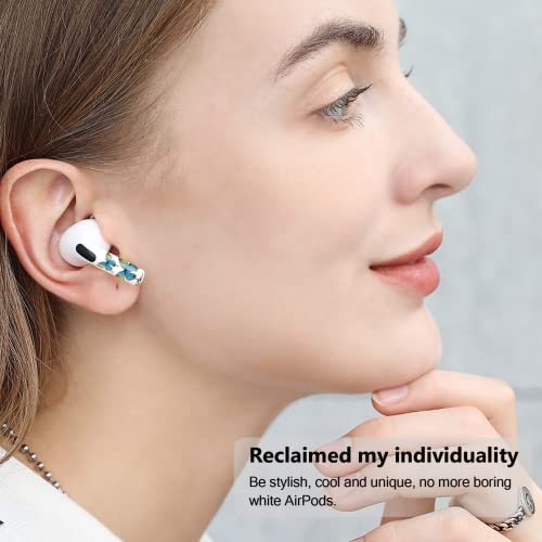 ROCKMAX Luminous AirPods Skins 3rd Generation, Cool AirPods 3 Sticker Glow in The Dark, Fancy AirPods Skin Wraps Customization with Easy Installation Tool (175YG)