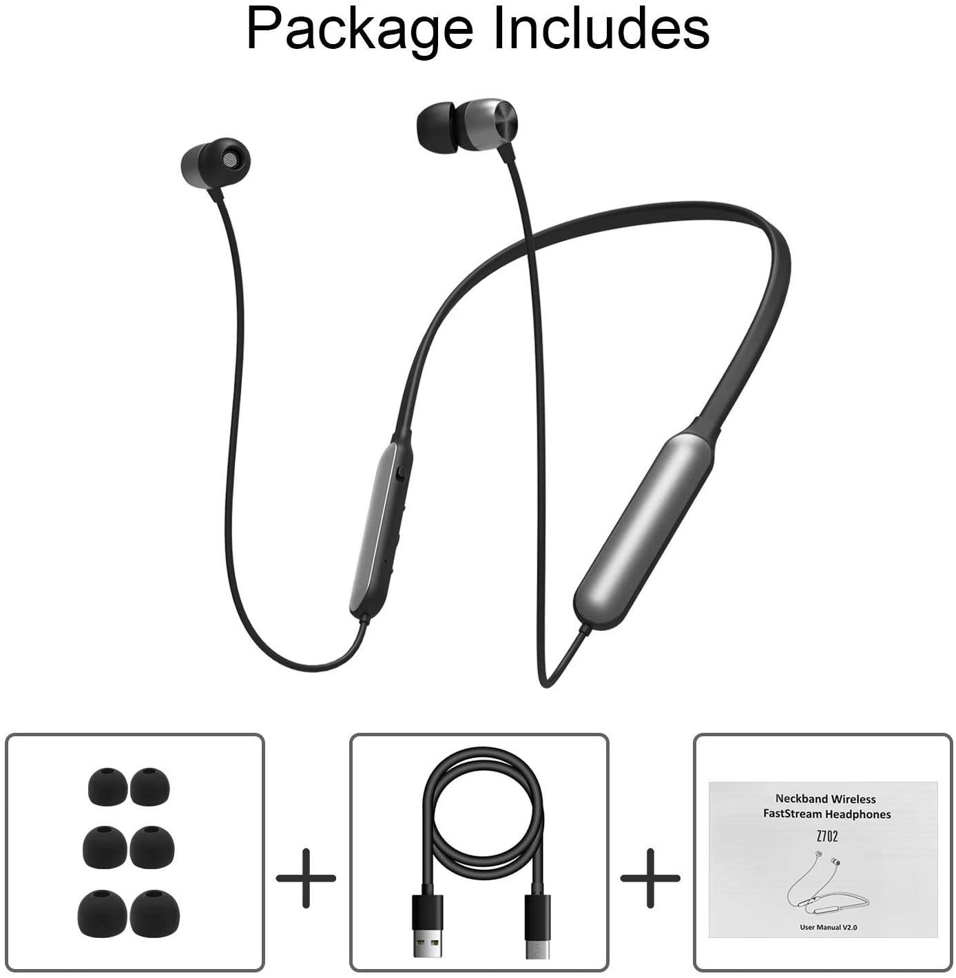 Golvery Bluetooth 5.0 Headphones w/FastStream 40ms Low Latency for TV Watching, HiFi Stereo Wireless Sport Headset Earbud Earphone w/Mic, CVC6.0 Noise Cancellation, 16H Playtime, Pair to Transmitter