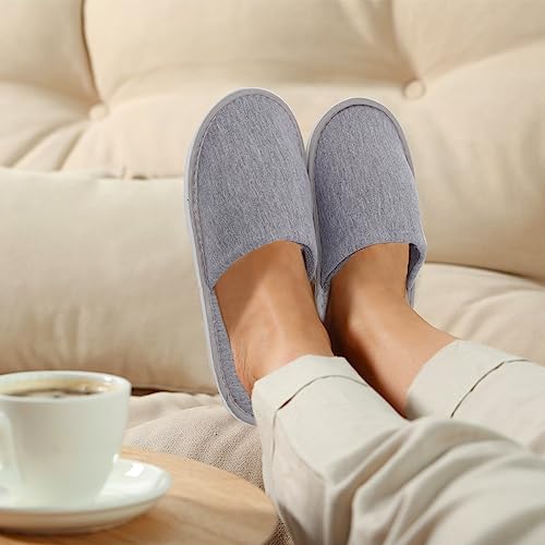 Rocutus Disposable Slippers,2 Pair Disposable Slippers Bulk Guest Slippers,Travel Portable Polyester-cotton Slippers Home Interior Slippers Hotel Special Anti-skid Shoes Cotton Trailer