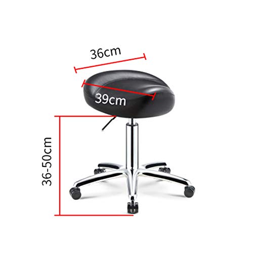 PRMAL Bath Stools,Saddle Stool Ergonomic, Dental Chair for Dentist Saddle Doctor's Stool Adjustable Mobile Chair Pu Leather Dentist Chair Dental Stool/Color1
