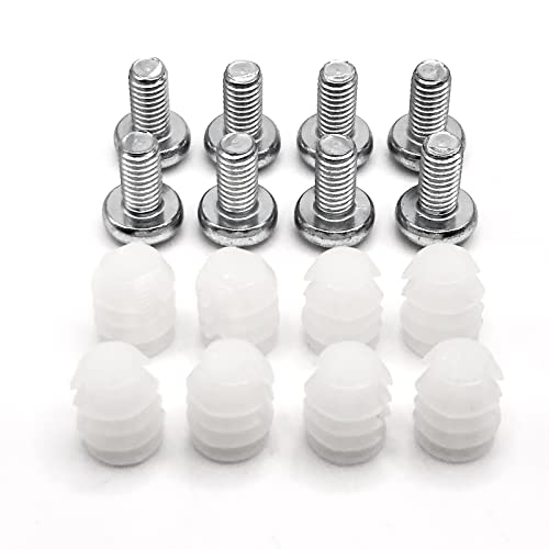 ReplacementScrews Plastic Sleeve and Screw Compatible with IKEA Part 102267 & 105163 (Pack of 8)