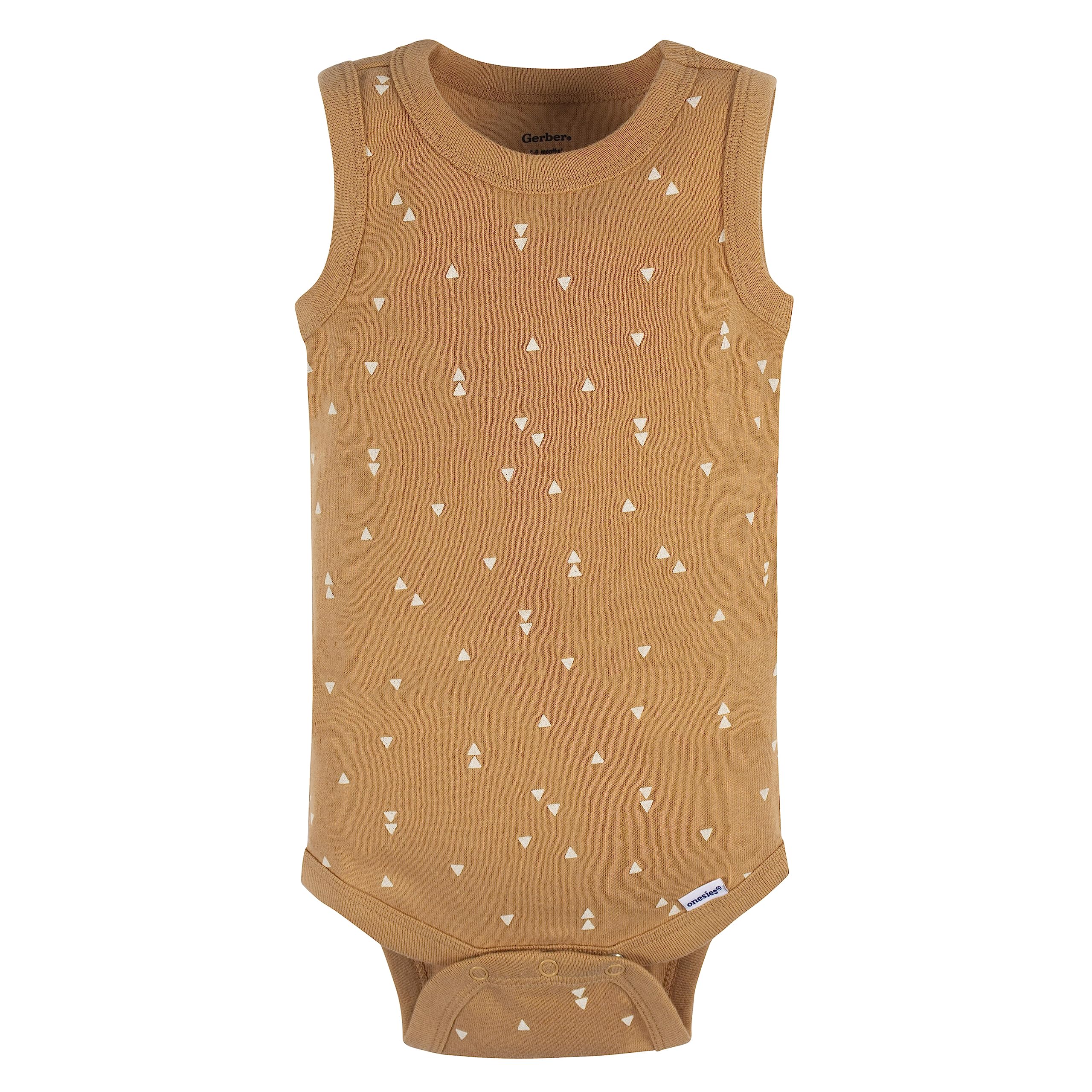 Gerber Baby Boys Multi-Pack Sleeveless Onesies Bodysuit Green Stars 18 Months