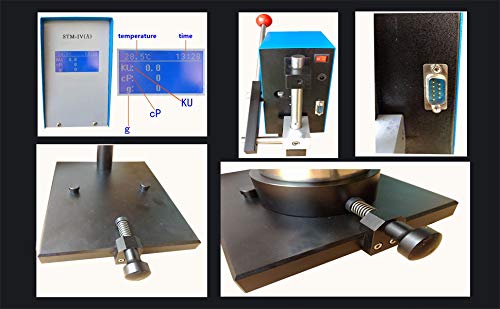 VTSYIQI Stormer Viscometer Viscosity Meter Tester Digital rotational viscometer Rotary visometer with LCD Large Screen KU Unit 40.2 to 141.0KU Accuracy 2.00% for Paint Viscosity Testing