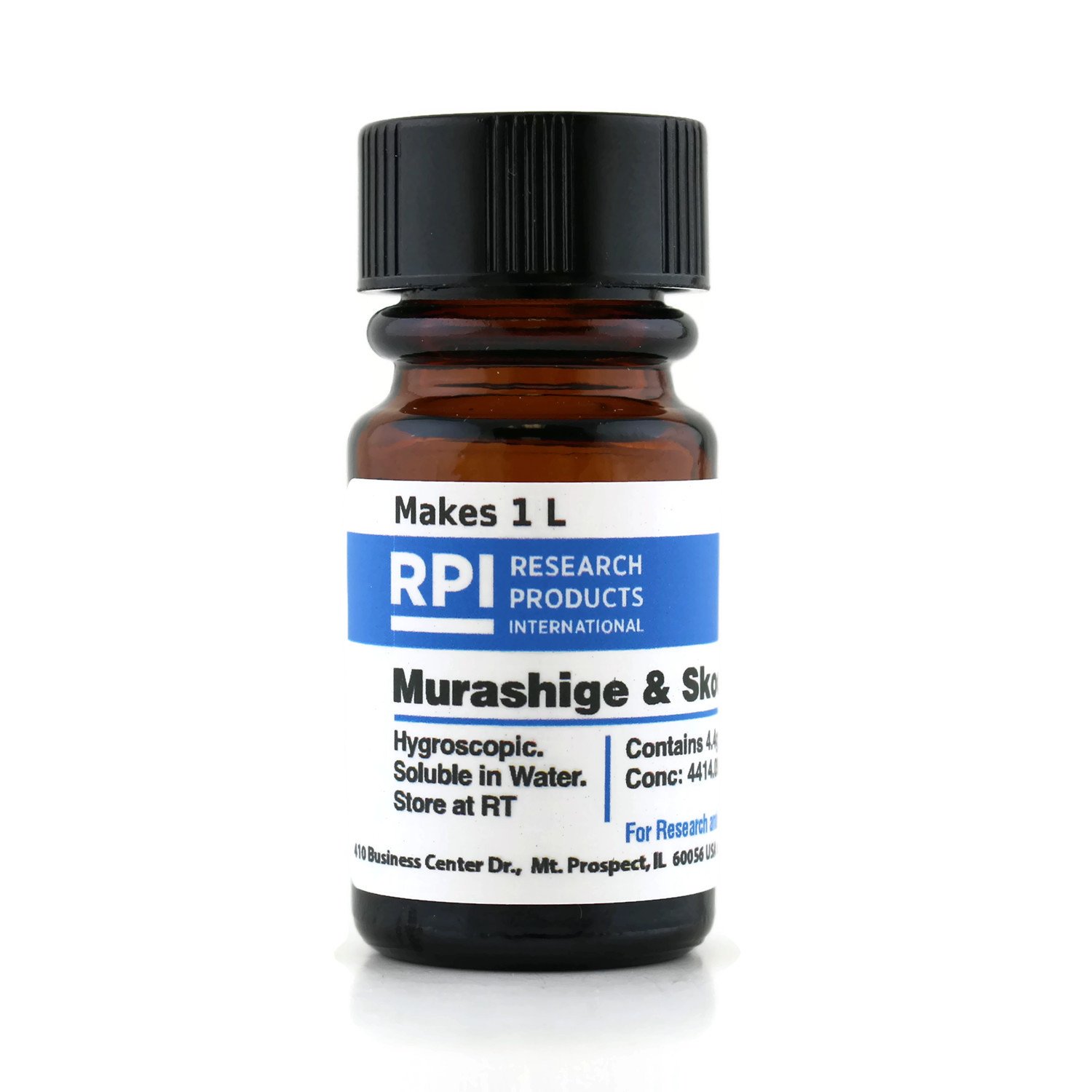 RPI M10500-1.0 Murashige & Skoog MS Medium with Gamborg's B5 Vitamins, 4.4 Grams of Powder, Makes 1 Liter of Solution