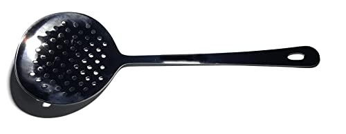 Simmer Kitchenware 4-Piece Stainless Steel Kitchen Utensils Set, PVD Black Cooking Tool Set Includes Spatula, Ladle, Serving/Basting Spoon, Skimmer, Heat Resistant, Dishwasher Safe
