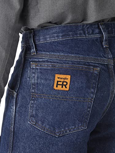 Wrangler Riggs Workwear mens Fr Flame Resistant Relaxed Fit jeans, Medium Fade, 34W x 32L US