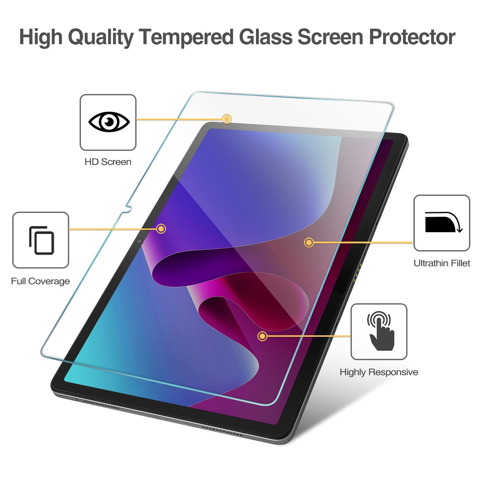 ProCase 2 Pack Screen Protector for Lenovo Tab P11 Pro Gen 2 11.2” 2022 Bundle with Lenovo Tab P11 Pro Gen 2 Case 11.2" 2022