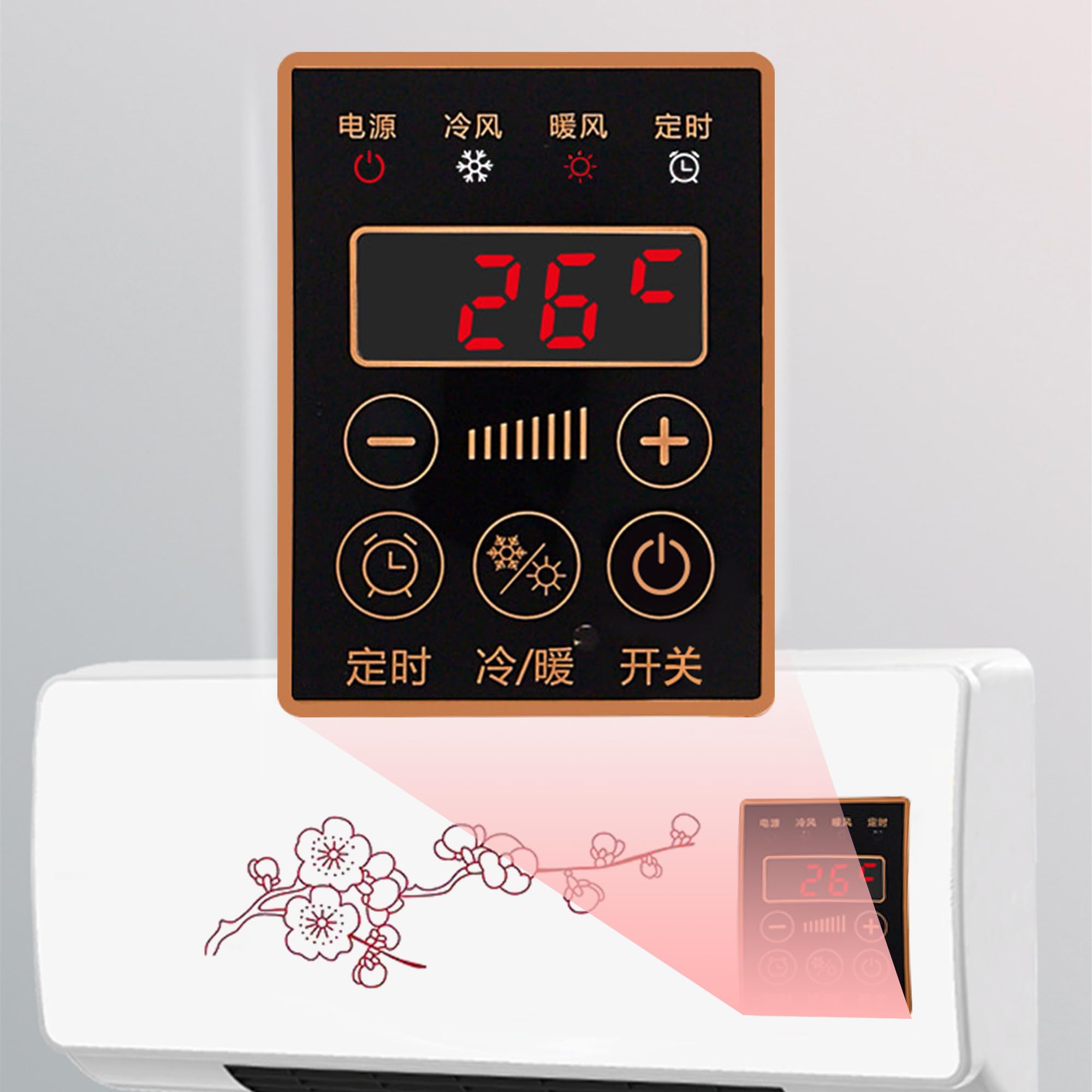Split Max Air Conditioner Portable, 2 in 1 Portable Air Conditioning Wall Hanging Air Conditioner with Remote Control for Bedroom Office Kitchen Bathroom (US Plug)