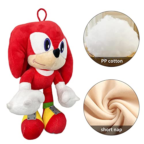 wiemsdoy Knuckles Plush Toy 12", The Hedgehog Toy Plush Figure Classic Hedgehog Plush Doll for Boys Girls Best Gift