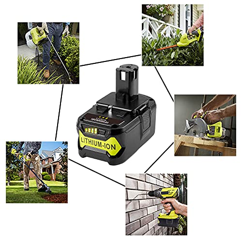 TREE.NB 18V 6.0AH Li-ion Battery Replacement for RYOBI One+ RB18L25 RB18L50 P108 P107 P104 P780 (2 Pack)