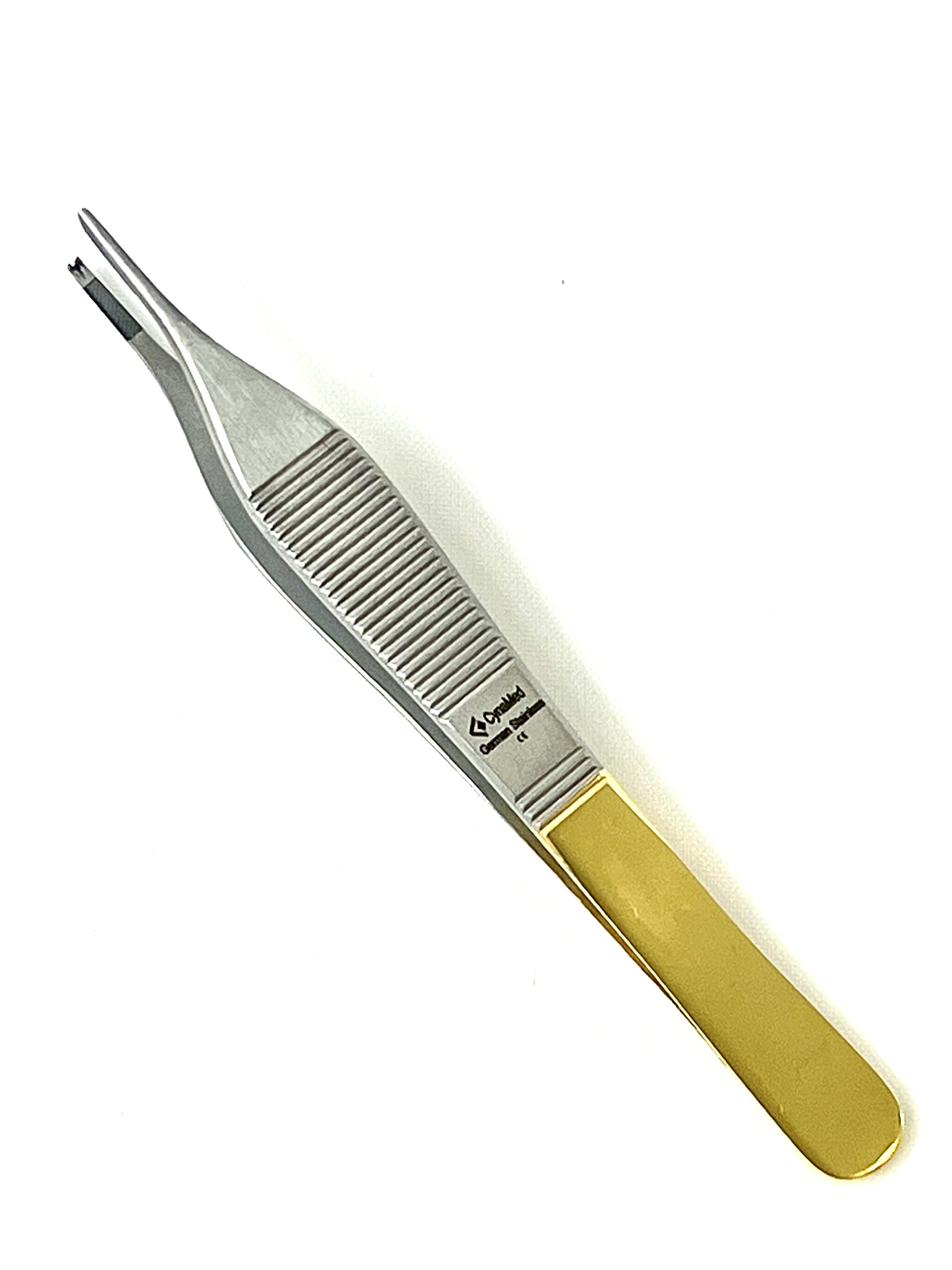 German Premium Tc Adson Tissue Forceps Toothed 1X2 4.75" Adson Kocher Configuration Veterinary Cynamed