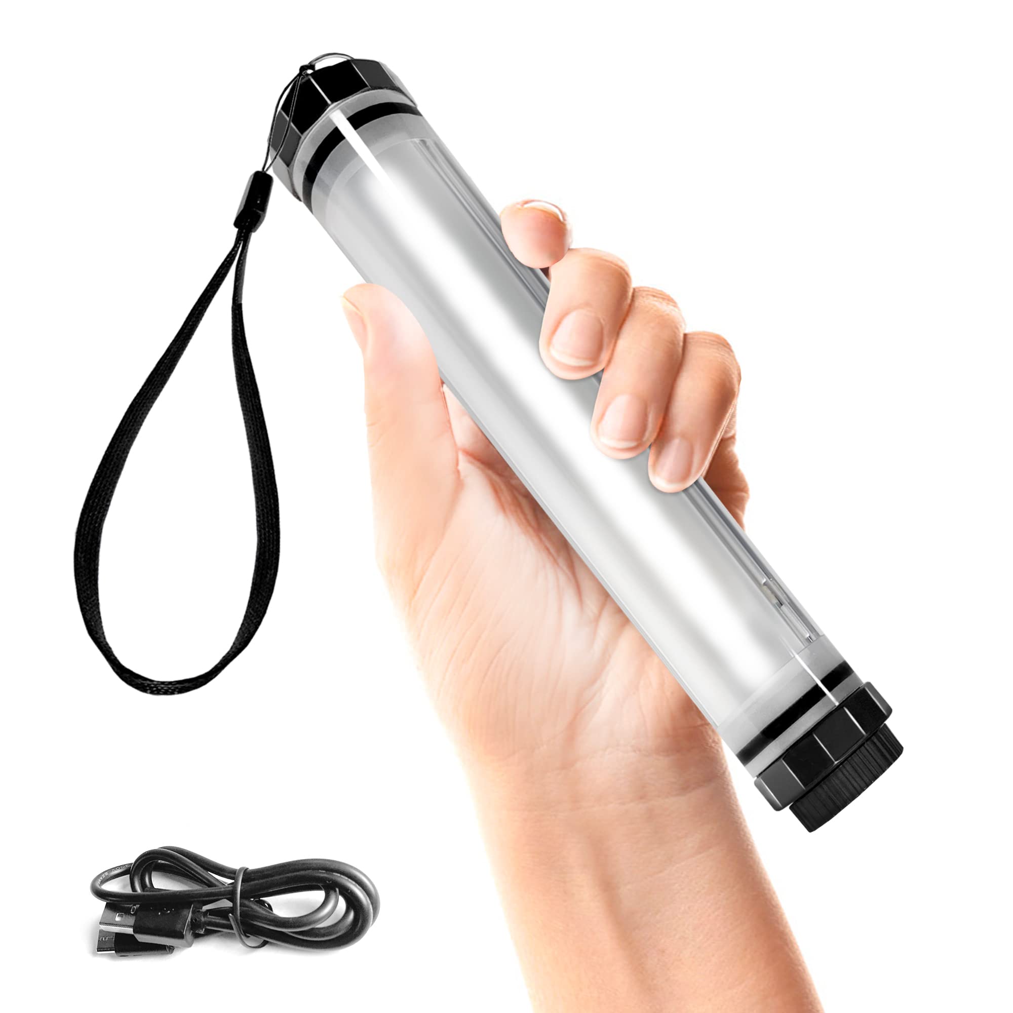 SunJack LightStick Camplight Standard ā Waterproof Rechargeable Portable LED Flashlight with Power Bank Battery for Camping, Hiking, Backpacking, Swimming, Snorkeling, Boating, Emergency