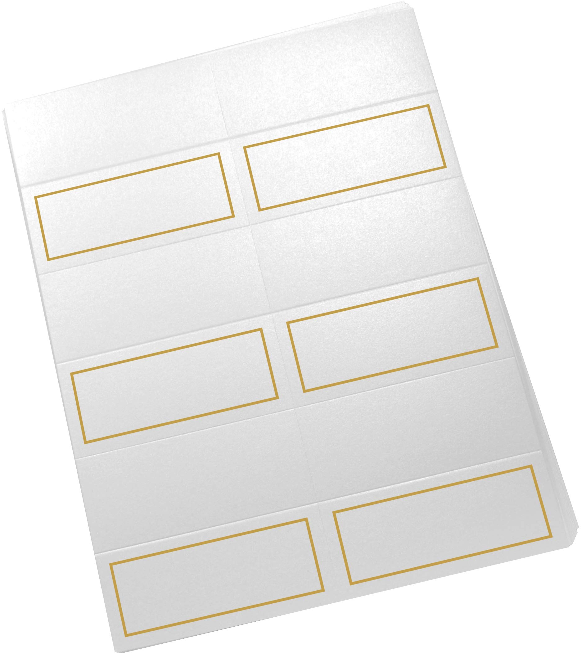 Single Line Border Printable Place Cards, Gold (Choose Color), Set of 60 (10 Sheets), Laser & Inkjet Printers - Wedding, Party, Dinner, and Special Events - Made in the USA
