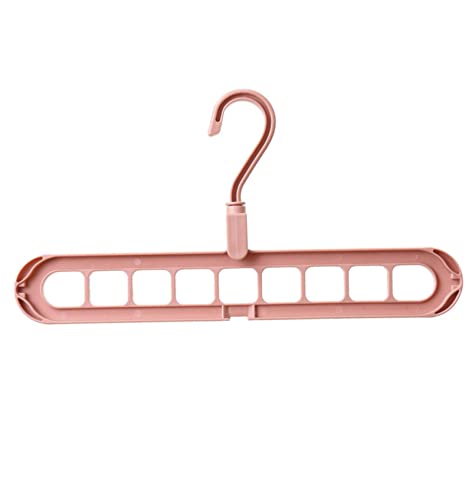 NA Nordic Style Creative Retractable Hanging Clothes Airing Rack Household Folding Plastic Storage Rack Storage Fantastic Nine-Hole Hanger