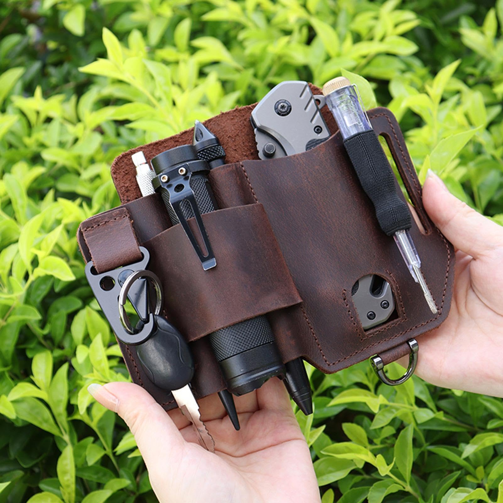 s Tool Holster - s Leather Sheath, Belt Sheath, Multi Tool Sheath Holder Holster | Leather Pouch with Holder, Men Leather s Organizer Sheath for Flashlight, Knives