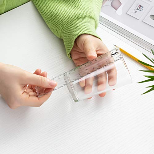 Mr. Pen- Ruler, 6 inch Ruler, Pack of 3, Clear Ruler, Plastic Ruler, Drafting Tools, Rulers for Kids, Measuring Tools, Ruler Set, Ruler inches and Centimeters, Transparent Ruler, Small Ruler