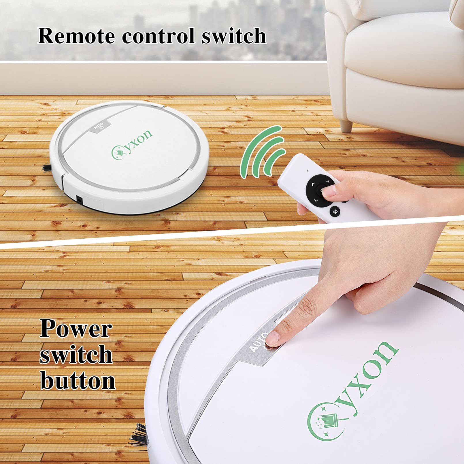 Holulo Robot Vacuum Cleaner,2800Pa Strong Suction RoboVac Moping Robot Fall Protection Sweeper W/ 6X mops for Pet Hair Wood Floor, Tile Floor, Carpet