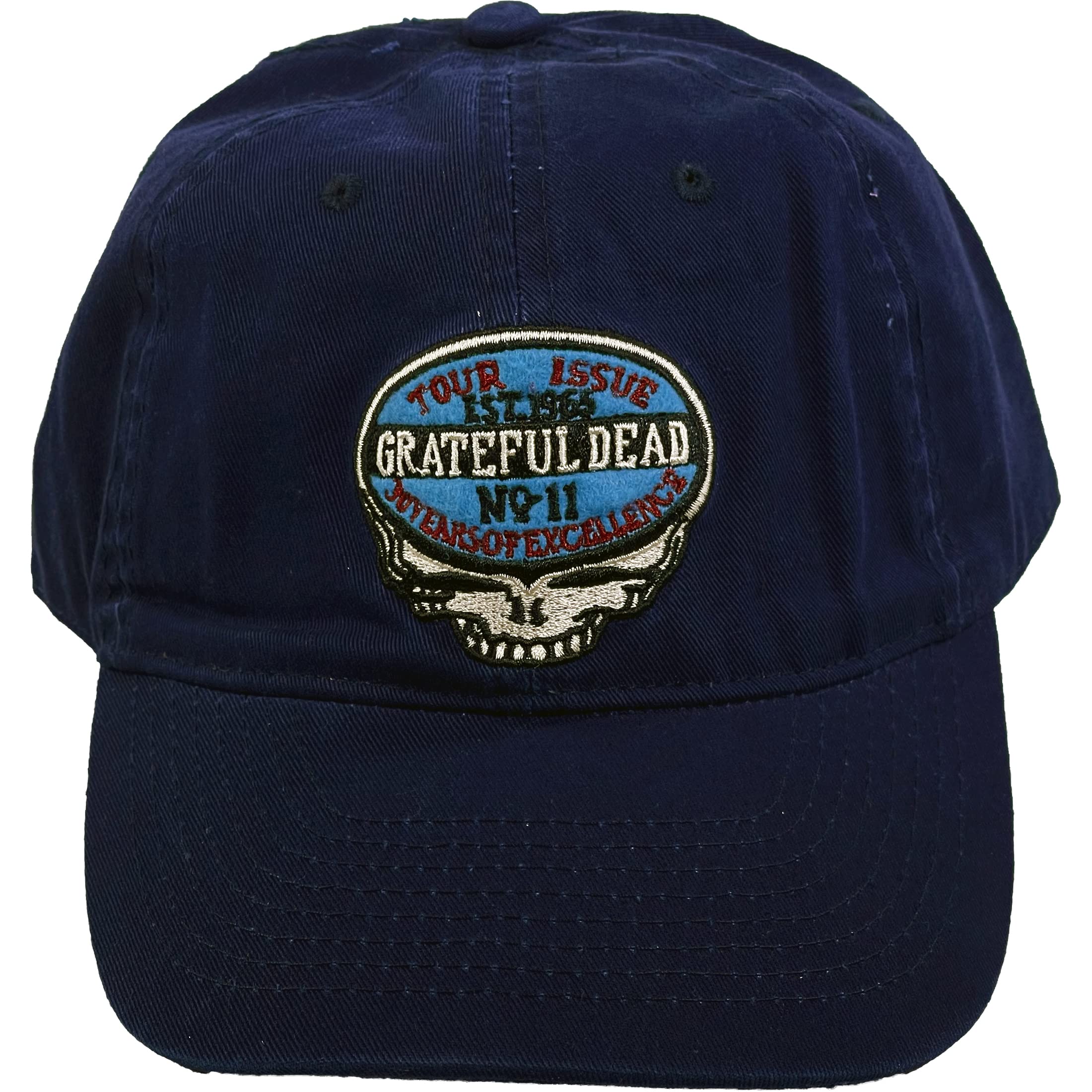 Grateful Dead Men's Standard Liquid Blue SYF Tour Issue Baseball Hat, Navy, One Size