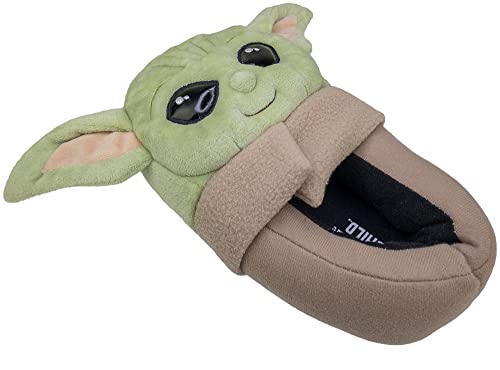 STAR WARS The Mandalorian, Grogu Baby Yoda Boys Slipper Full Body, Kids Size 13/1