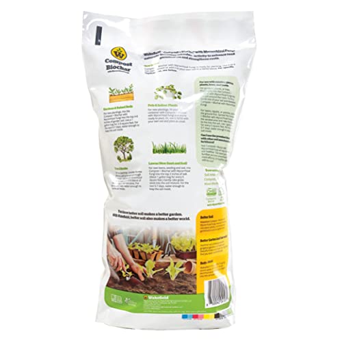 Wakefield Compost + Biochar with Mycorrhizal Fungi β Premium Aged Organic Compost with Mycorrhizal Fungi, Blended with 100% Biochar β 1 Gallon