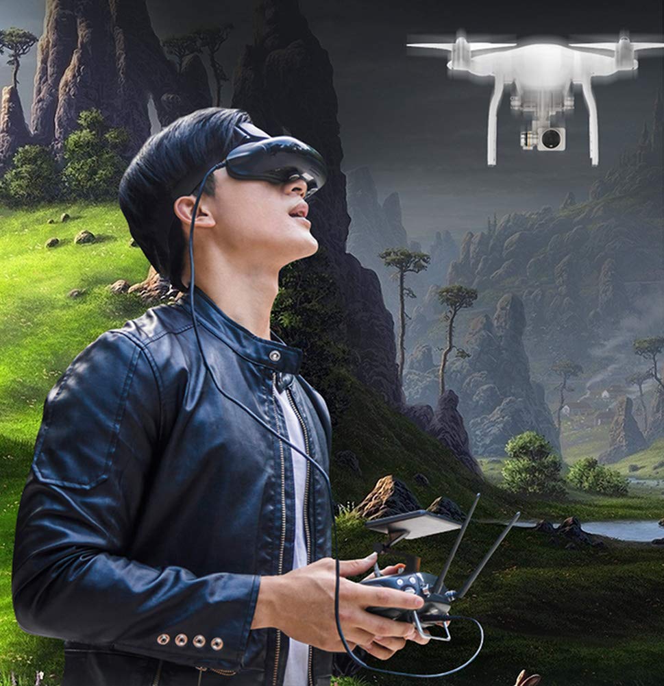 Goovis G2 Pro VR Headset 3D Theater Goggles, 3D Viewer Support 4K Blue-Ray Player VR Glasses FPV 1920x1080x2 HD Screen for DJI Drones Set-top Box PS4 Xbox PC Smart Phone Nintendo