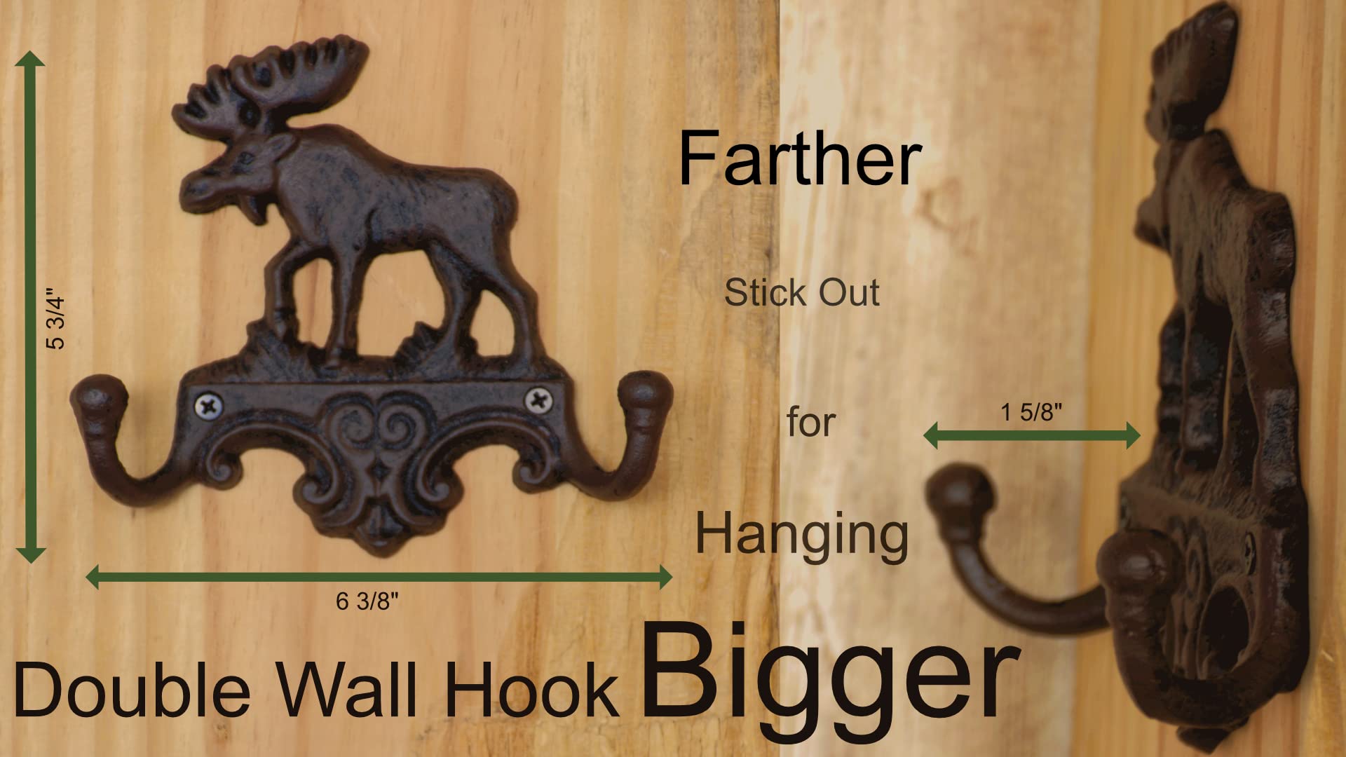 Stelalloy Decorative Wall Hook, Wrought Iron Hooks, Cast Iron Coat Hooks, Deer Antler Décor Wall Hook Animal, Rustic Coat Hooks, Towel Holder, Key Holder Wall, Pool Towel Rack, Patio Décor