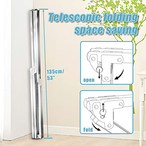 OShuKang Foldable Clothes Rack, 80-Inch Stainless Steel Clothes Rack, Simple Style, Can Be Used Indoors and Outdoors(LYJ-2000