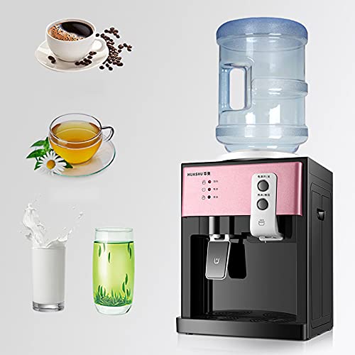 TQSHOoP Countertop Water Cooler Dispenser, Hot Cold Water Dispener, 5 Gallon Freestanding Top Loading Water Dispenser for Office Room Use