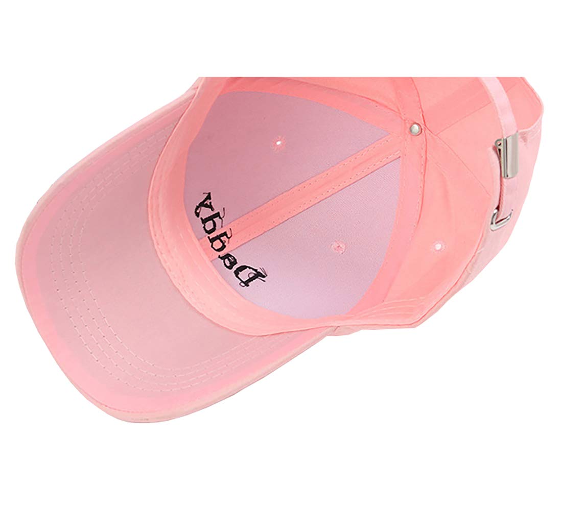 Foetest Cap Adjustable Baseball Cap Daddy Hat Headdress Dad-Cap Hat Sunhat Hip-Hop Flat Snapback Pink