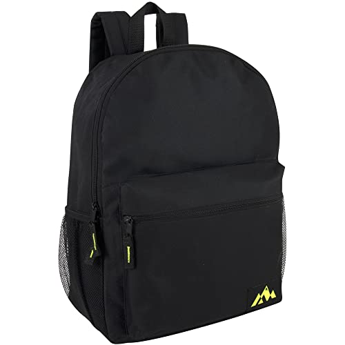 Trail maker 24 Pack Wholesale Backpacks for College, Adults, Sports 18 Inch Color Block Backpacks in Bulk