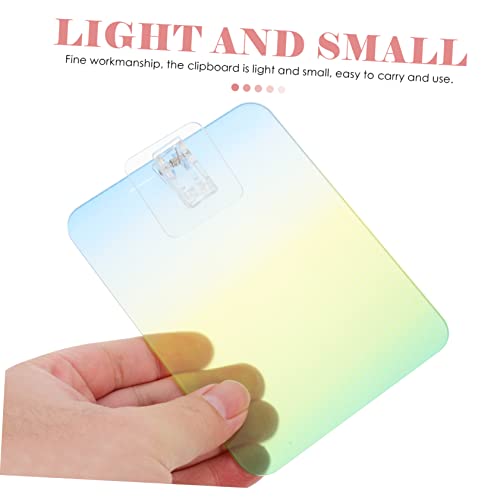 Misti Stamping Tool 6 Pcs Plate Clamp Kick Rollers Writing Board Classroom Clipboard Plastic Short Hand Clipboard Office Supply Exam Paper Clips Business Notebook Student