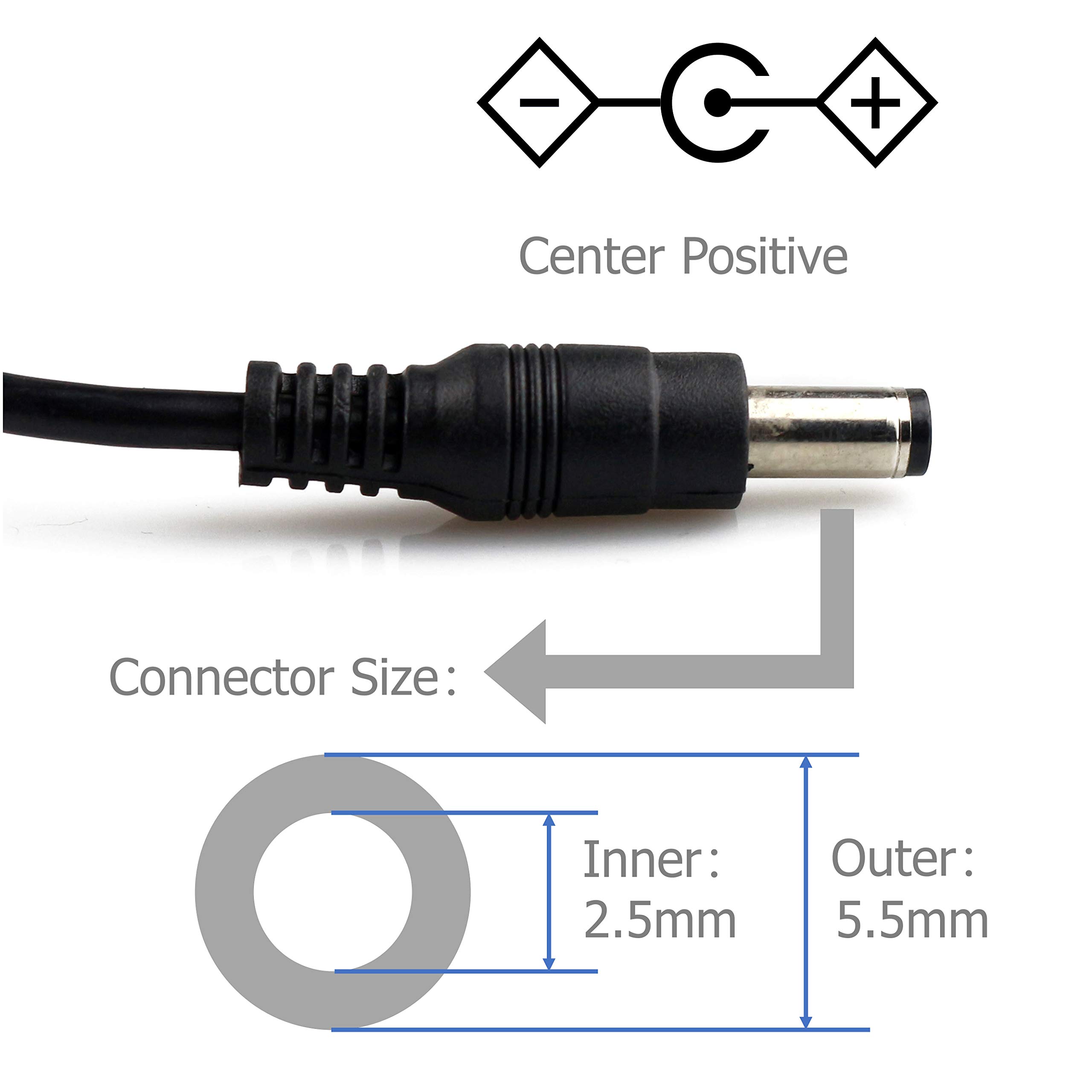 Zingpaw AC to DC 25.2V 1A Wall Charger Adapter Power Supplier for Household Electronics Electric Massage Battery Headlights Toy Cars with 5.5mm x 2.5mm Tip & 8 Replaceable Tips