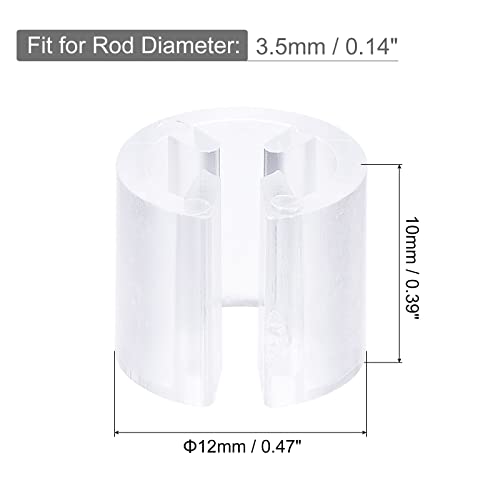 MECCANIXITY Clothes Hanger Marker Blank Fit 3.5mm Rod for Garment Color Coding Clear Count 300