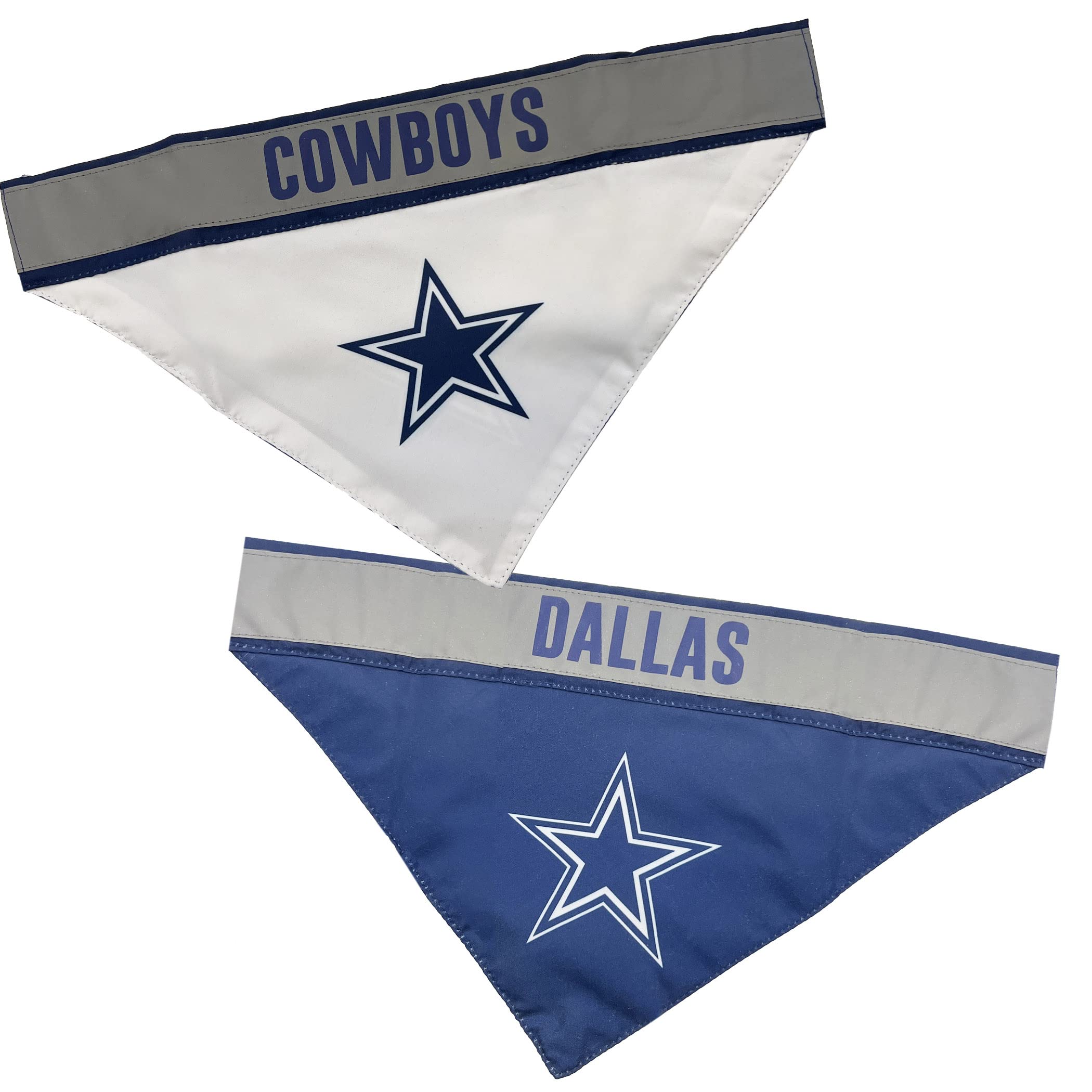 Pets First NFL Dallas Cowboys TIE Bandana, Small/Medium. Dog Football Reflective Bandana Scarf Bib for Pet, Cat, or Dog. The Ultimate Game-Day, Party Bandana