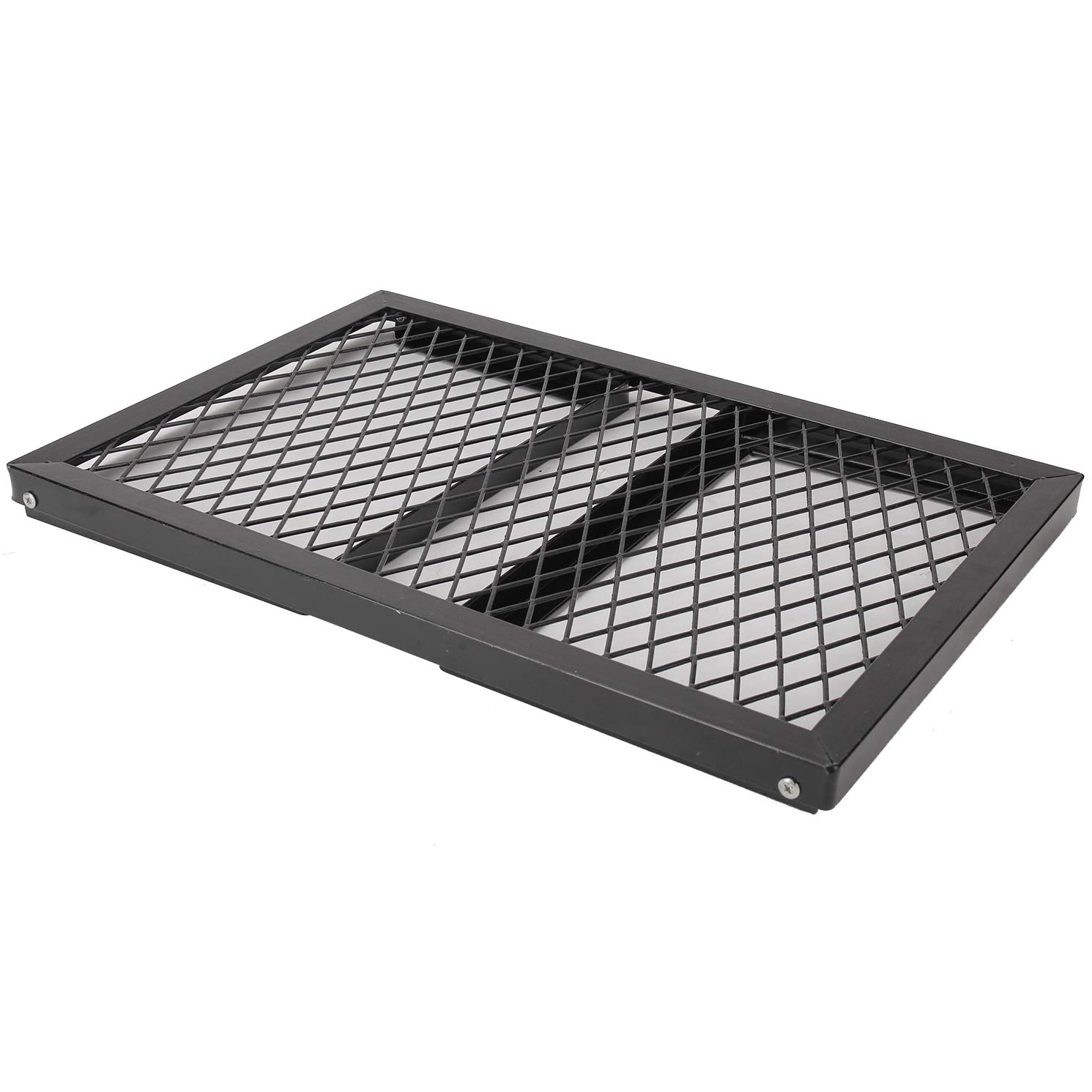 Folding Campfire Grills, Heavy Duty Iron Steel Grate, Portable Over Fire Camp Grill for Outdoor Table Backpacking Hiking Traveling Picnic BBQ