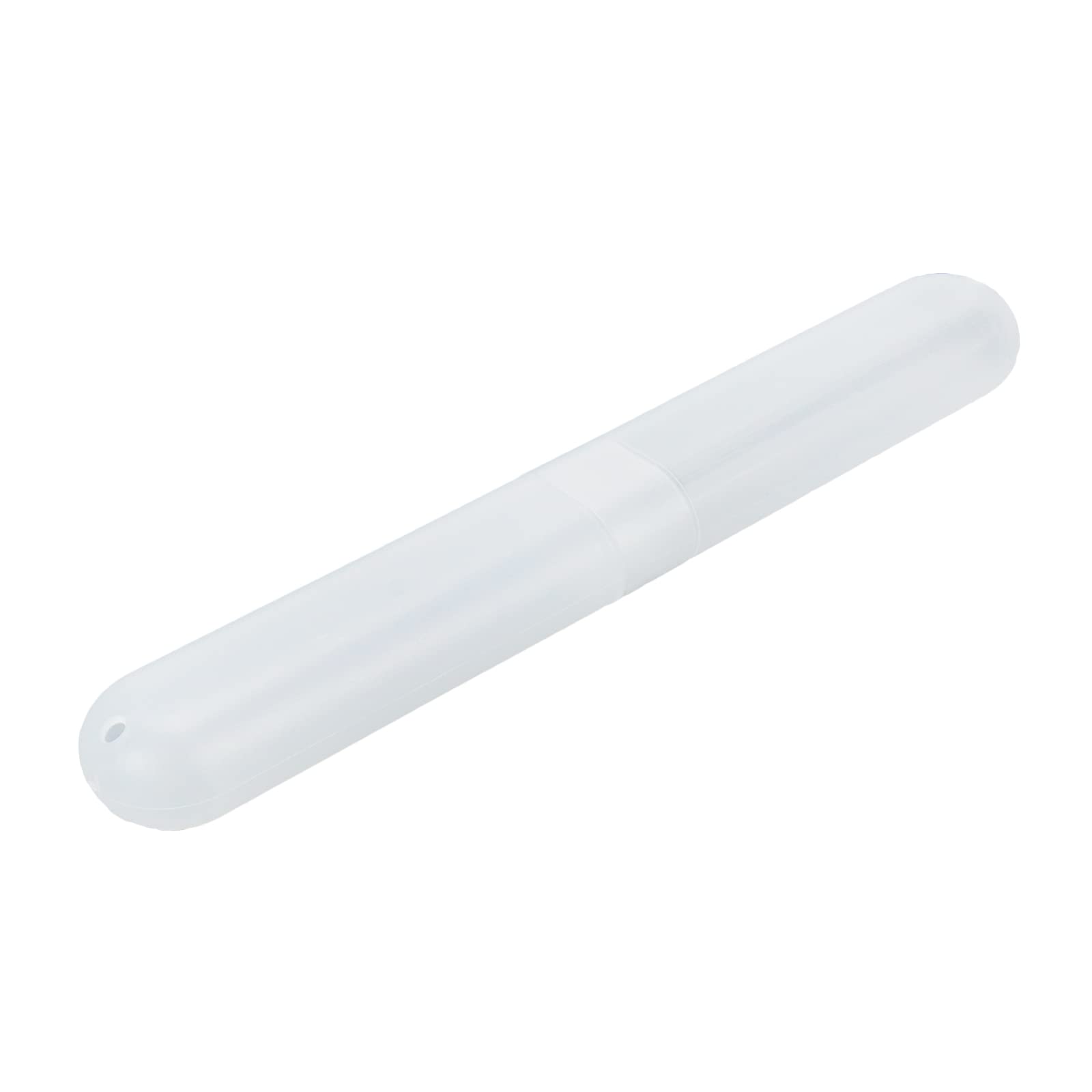 Xiaoyztan 10 Pcs Portable Travel Toothbrush Case Matte Translucent Toothbrush Storage Box Toothbrush Bucket Toothbrush Container (White)
