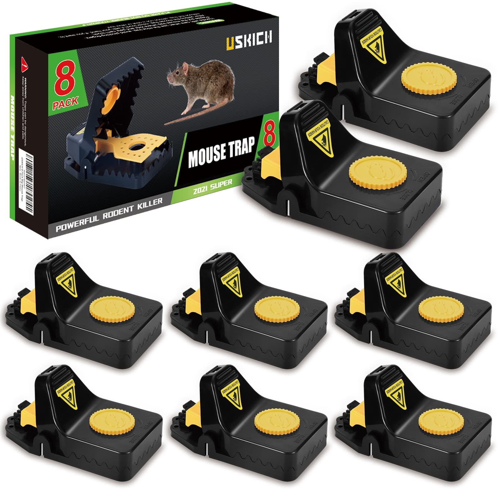 Mouse Traps,Mice Traps for House,Small Rat Traps That Work,Mice Killer Indoor Mouse Snap Traps No See Kill Mousetraps Quick Effective Mouse Catcher for Family and Pet-8 Pack
