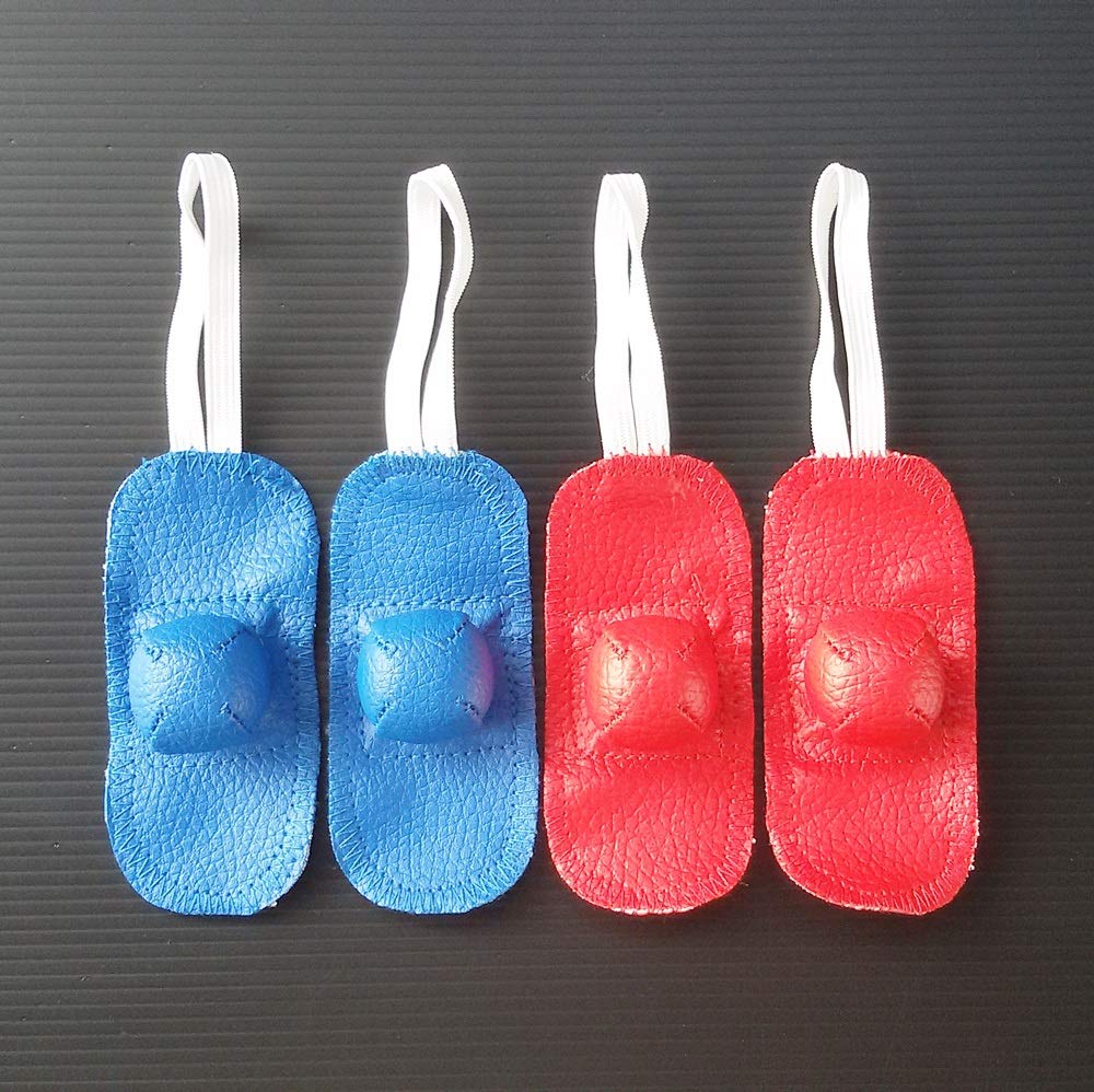 FROSIS 2 Pairs Fighting Rooster Gamefowl Botas para GALLOS BREEDING Protective Care Blue Red White