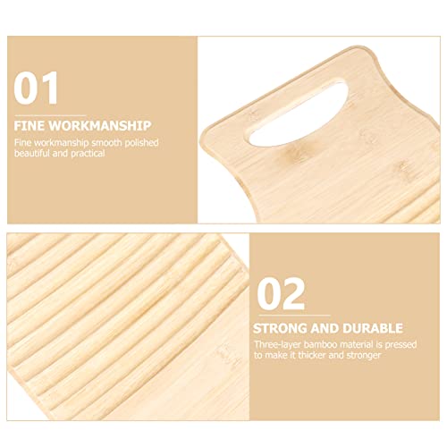 Washboard Bamboo Washboard 50x18x1.8cm Wash Board For Hand Washing Cloths Washboard For Laundry Hand Wash Board Clothes Washing Tool for Home Washboard Wood Washboard