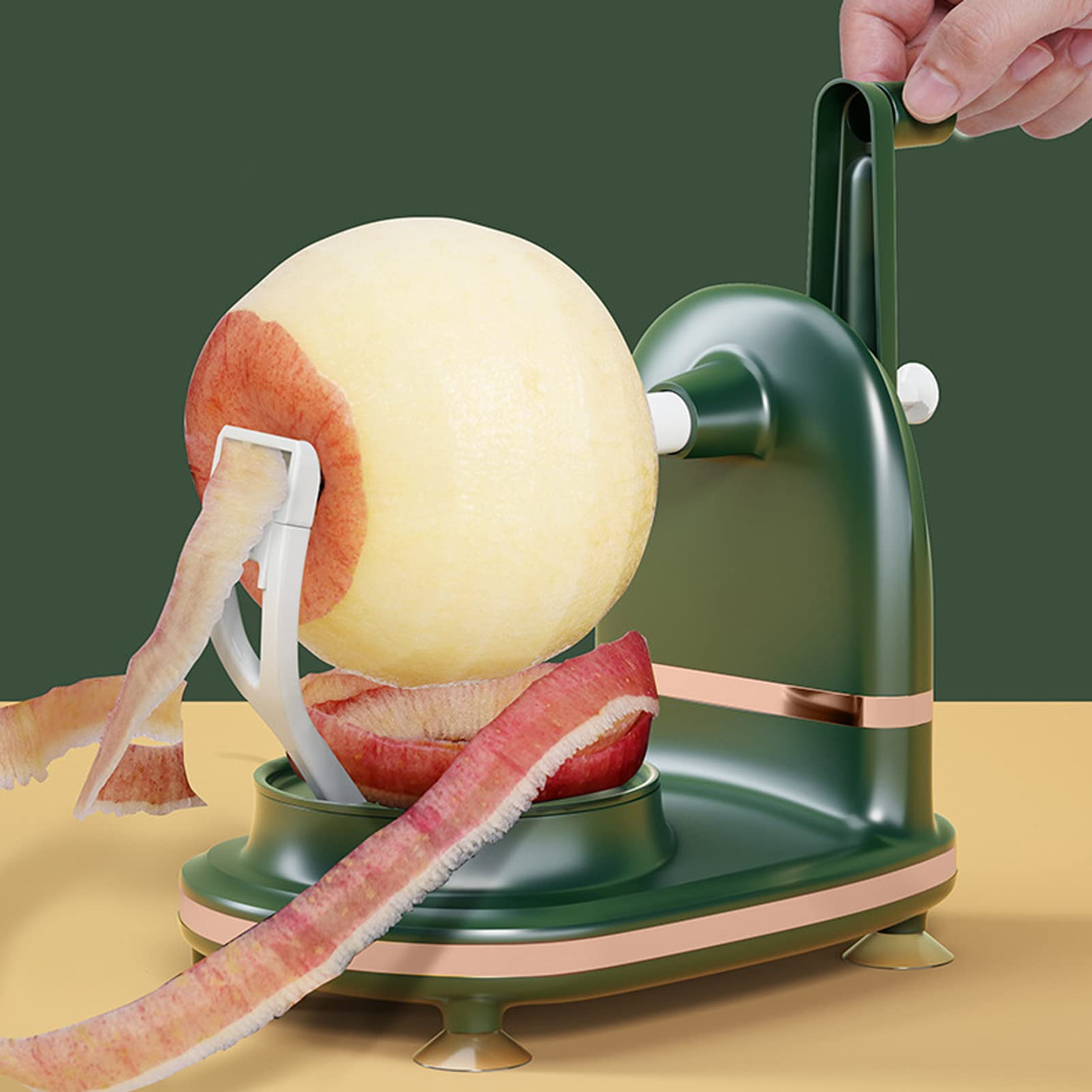 Fruit Apple Vegetable Peeler Slicer Corer, Sturdy Base for Stability, Durable Stainless Steel Blades for Apples, Pears, and More Versatile Kitchen Tool for Fruits and Potatoes