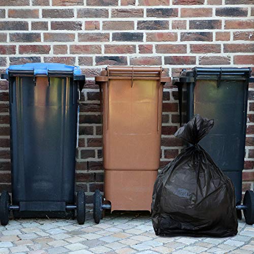 Mint-X - MX4048HD B16 Rodent Repellent Trash Bag, 0.630 Mil, Hi-Density, Star Seal, 48" Height x 40" Length, 45 Gallon, Black (Pack of 250)