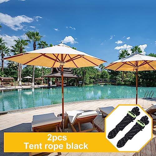 PYQTH 2 sets patio umbrella replacement canopy replacement umbrella canopy for 9ft 8 ribs Top Cover for outdoor spaces including patios gardens backyards and decks (incloud 2 Canopy and 2 Rope)